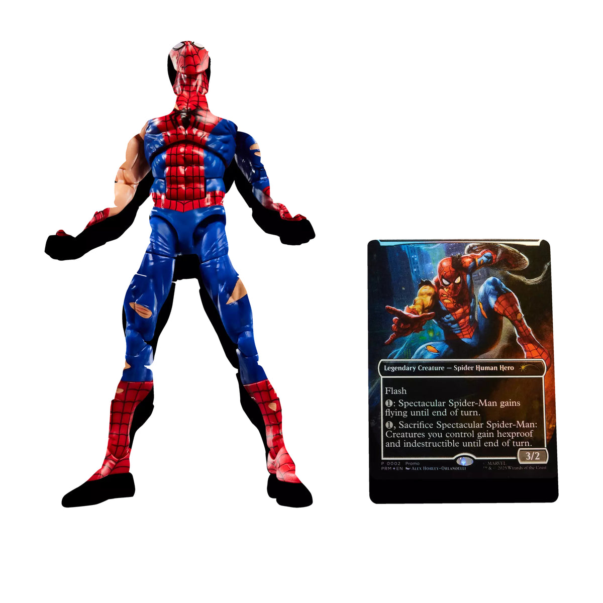 Hasbro Marvel Legends Series Magic The Gathering Battle-Damaged Spider ...
