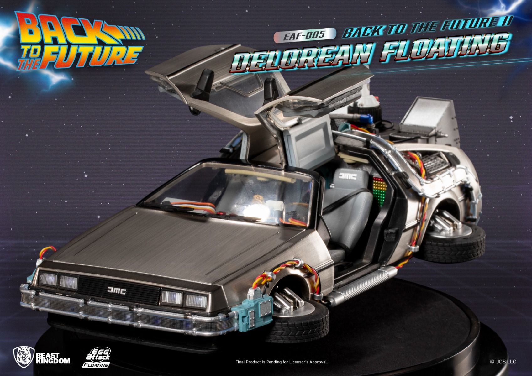 Beast Kingdom Back to the Future II Magnetic Floating DeLorean Time Ma ...