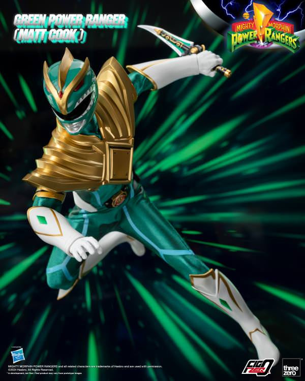 Threezero Mighty Morphin Power Rangers FigZero Green Ranger (Matt Cook ...